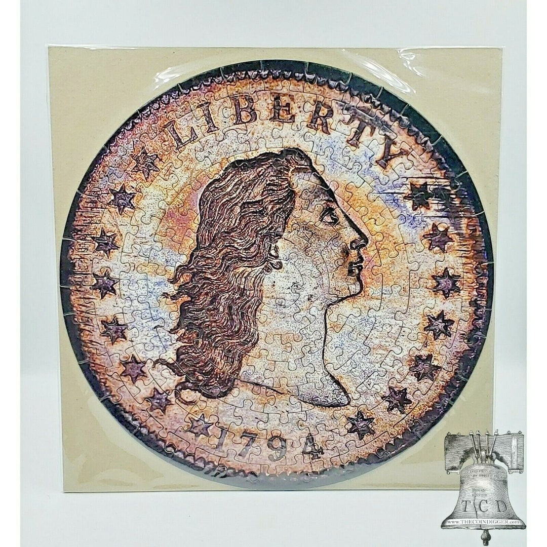 Coin Puzzle 1794 America's First Silver Dollar Double Sided - Etsy