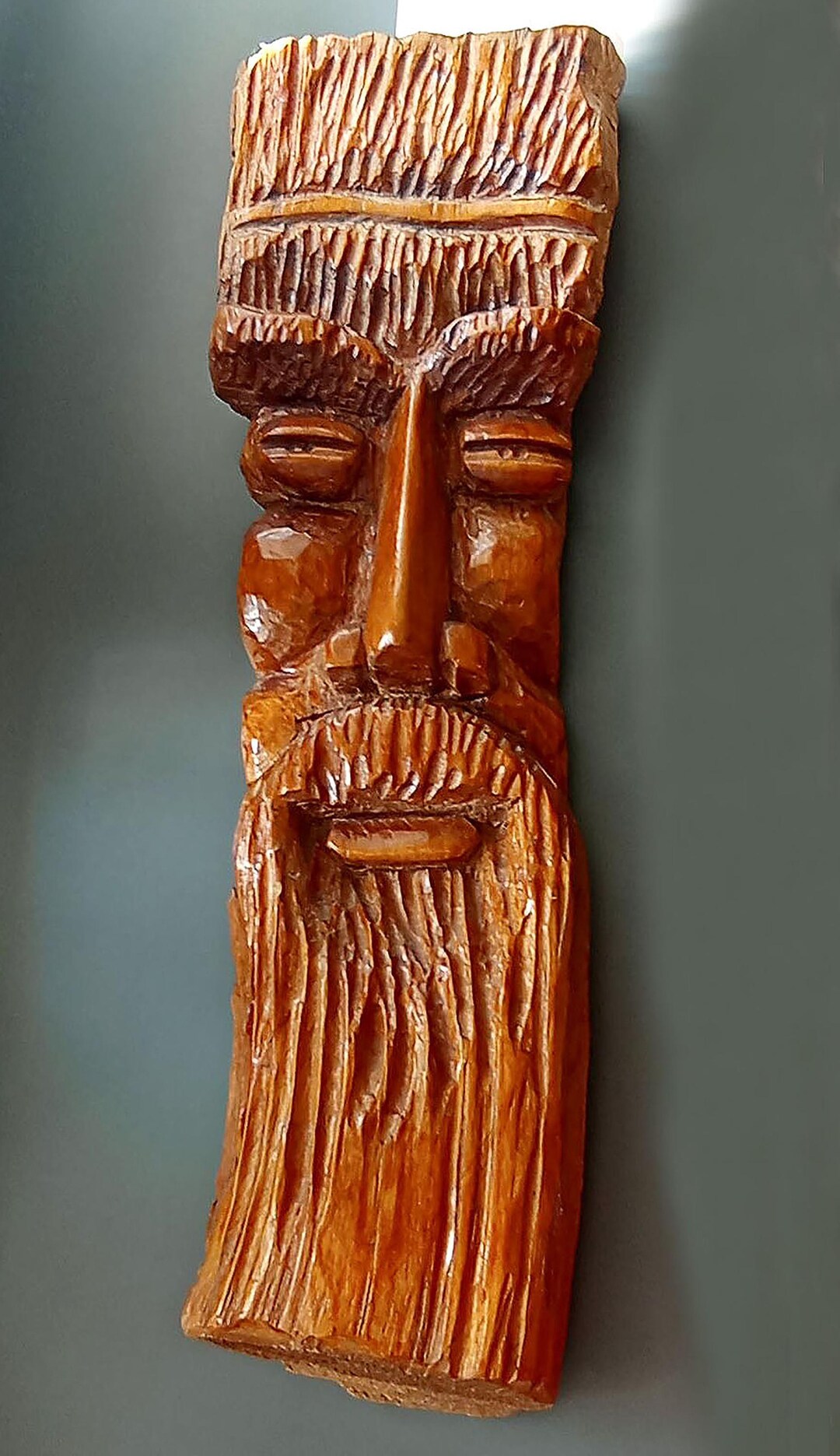 Vintage Rustic Old Man Wood Wall Art Carved Sculpture - Etsy