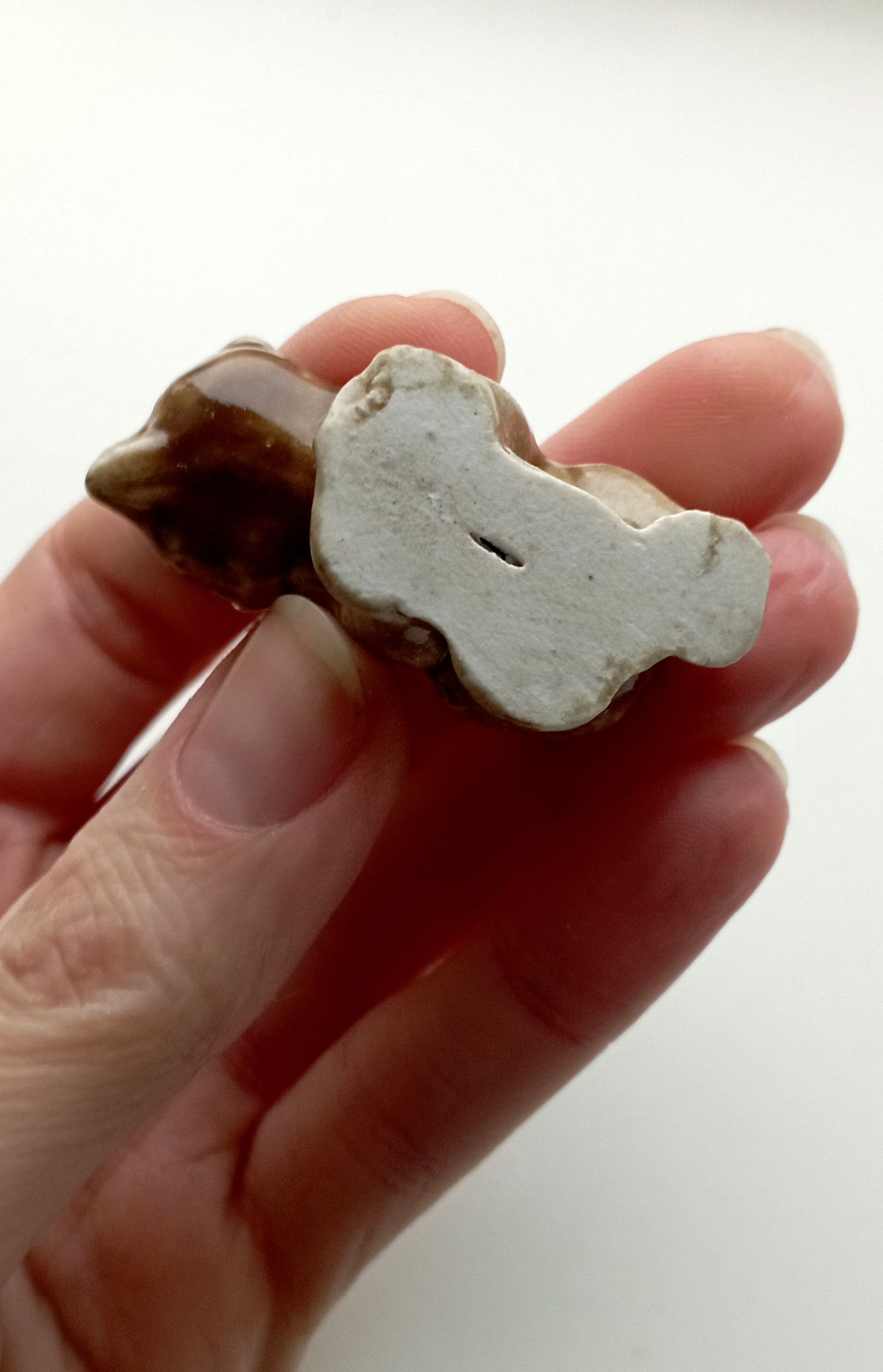 Vintage Miniature Ceramic Brown Bear Figurine Table Decor Bear Statue ...