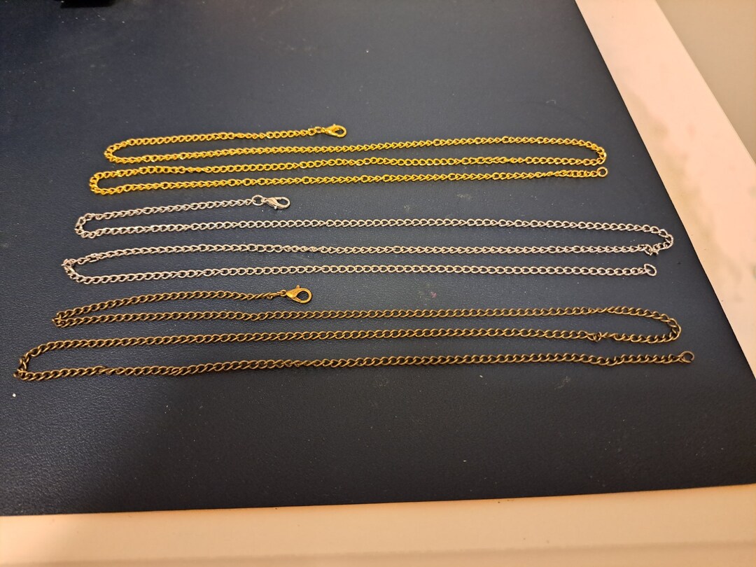 OPTIONAL EXTRA: Spare Necklace Chain. Bronze, Silver, Gold Colored ...