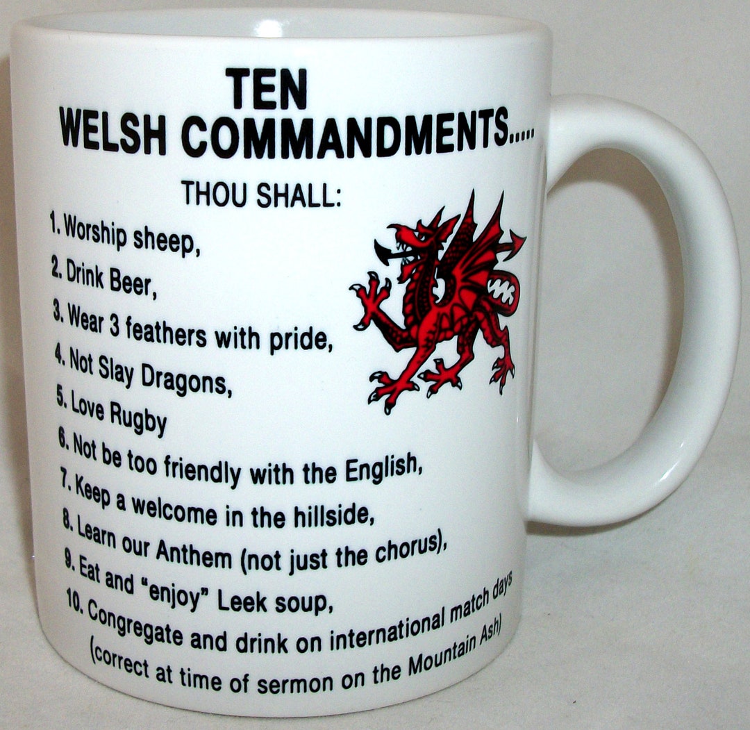Wales Welsh Ten Commandments Novelty Ceramic Coffee Tea Mug - Etsy UK