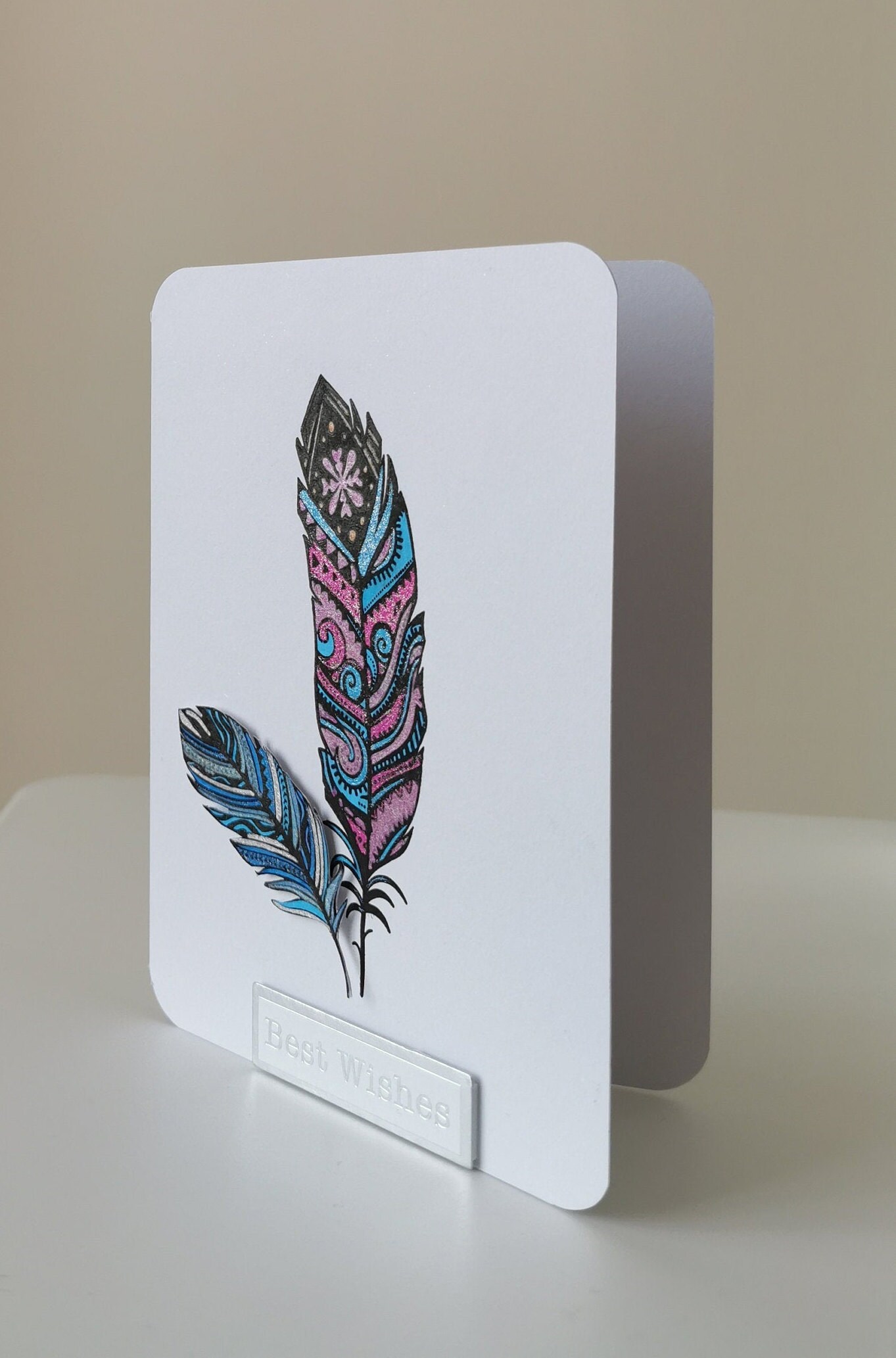 Blank 'best Wishes' Card - Etsy