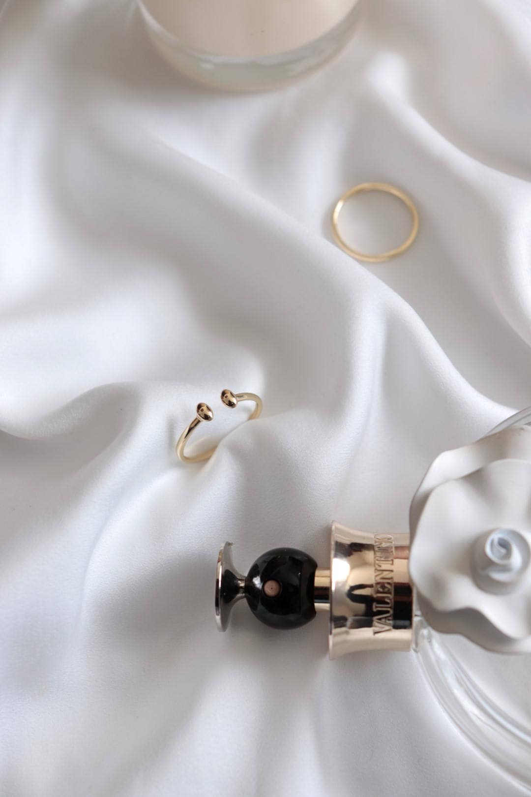 Open Ring Drop Ring 14k Yellow Gold Ring Gold Minimal Ring | Etsy