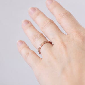 Rose Gold Wedding Band, Gold Wave Ring, Rose Gold Engagement Ring, Rose ...