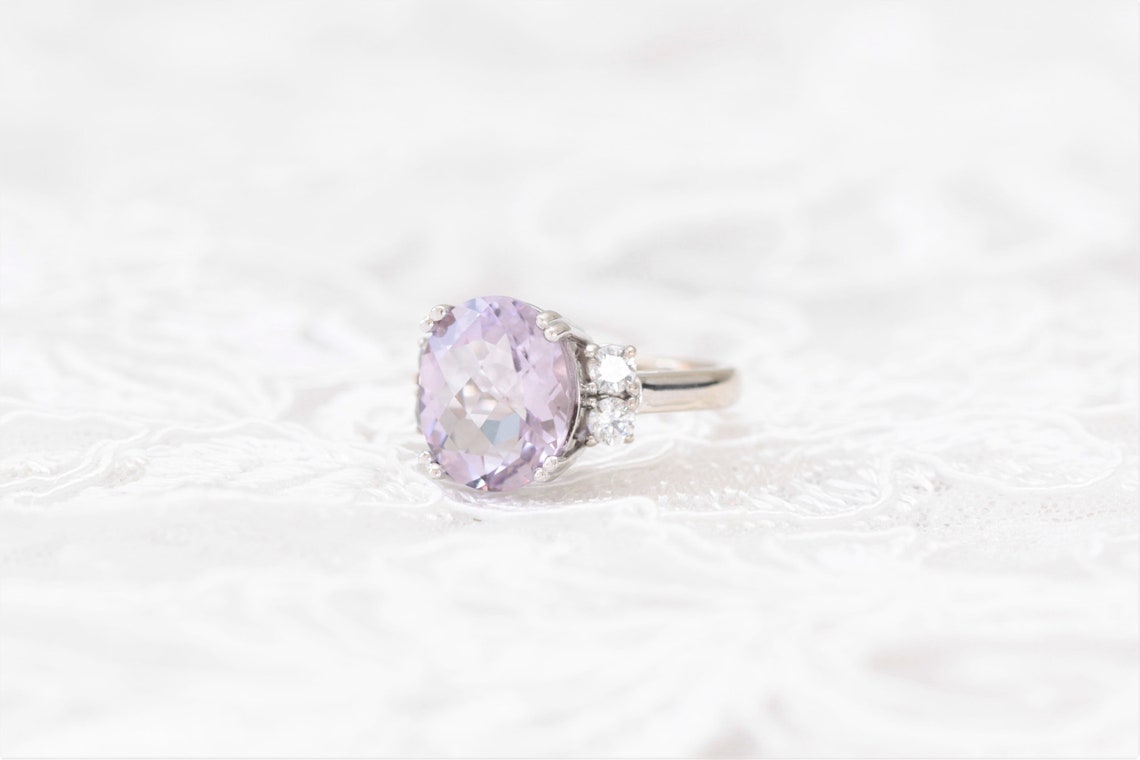 Pink Amethyst Engagement Ring 14k Amethyst Engagement Ring - Etsy