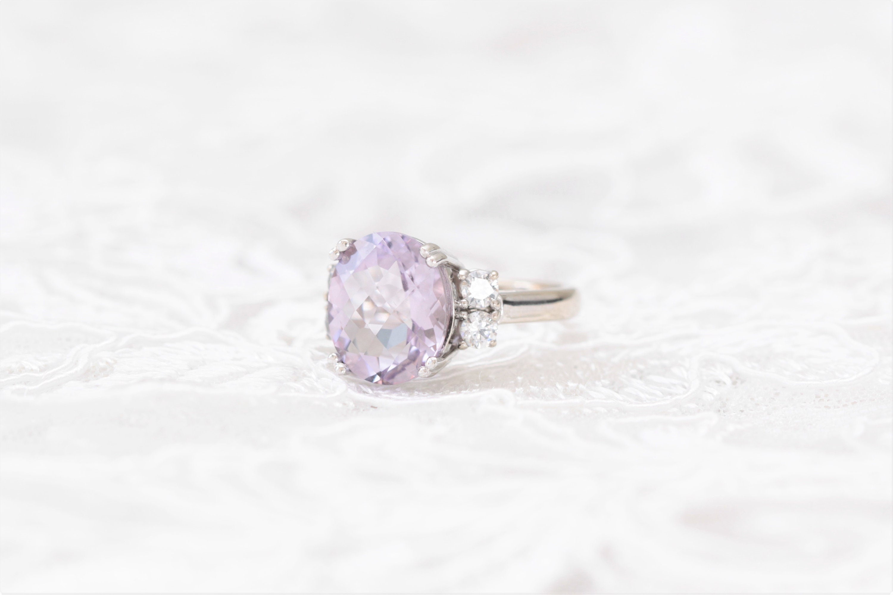 Pink Amethyst Engagement Ring 14k Amethyst Engagement Ring - Etsy
