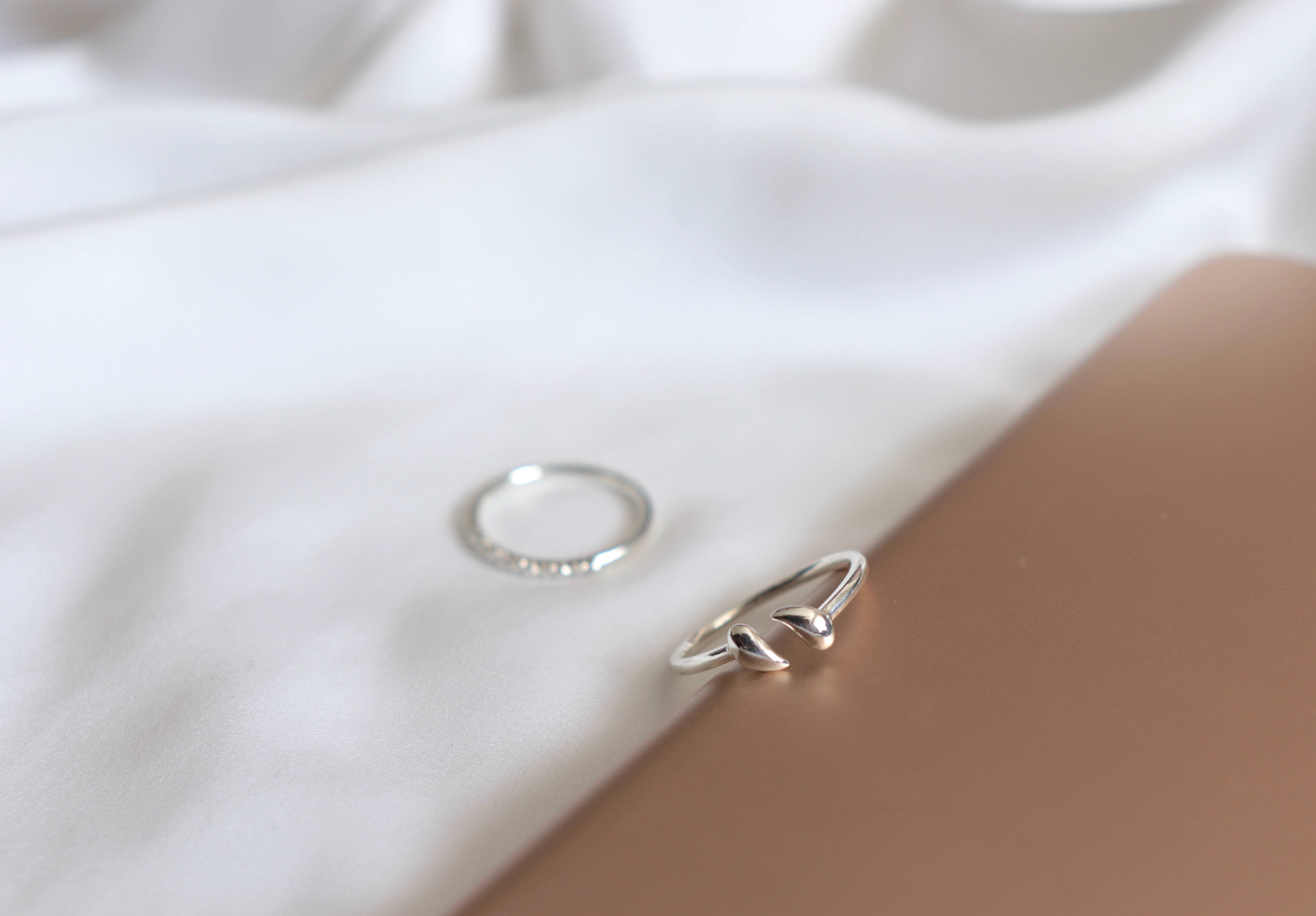 White Gold Open Ring Gold Minimal Ring 14k Gold Ring White | Etsy