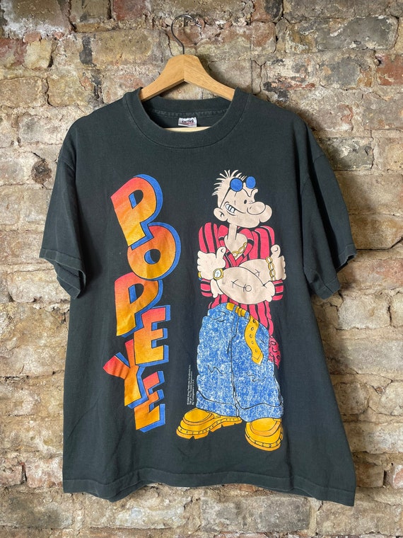 90s Popeye the Sailor Graphic Rap Tee - Gem