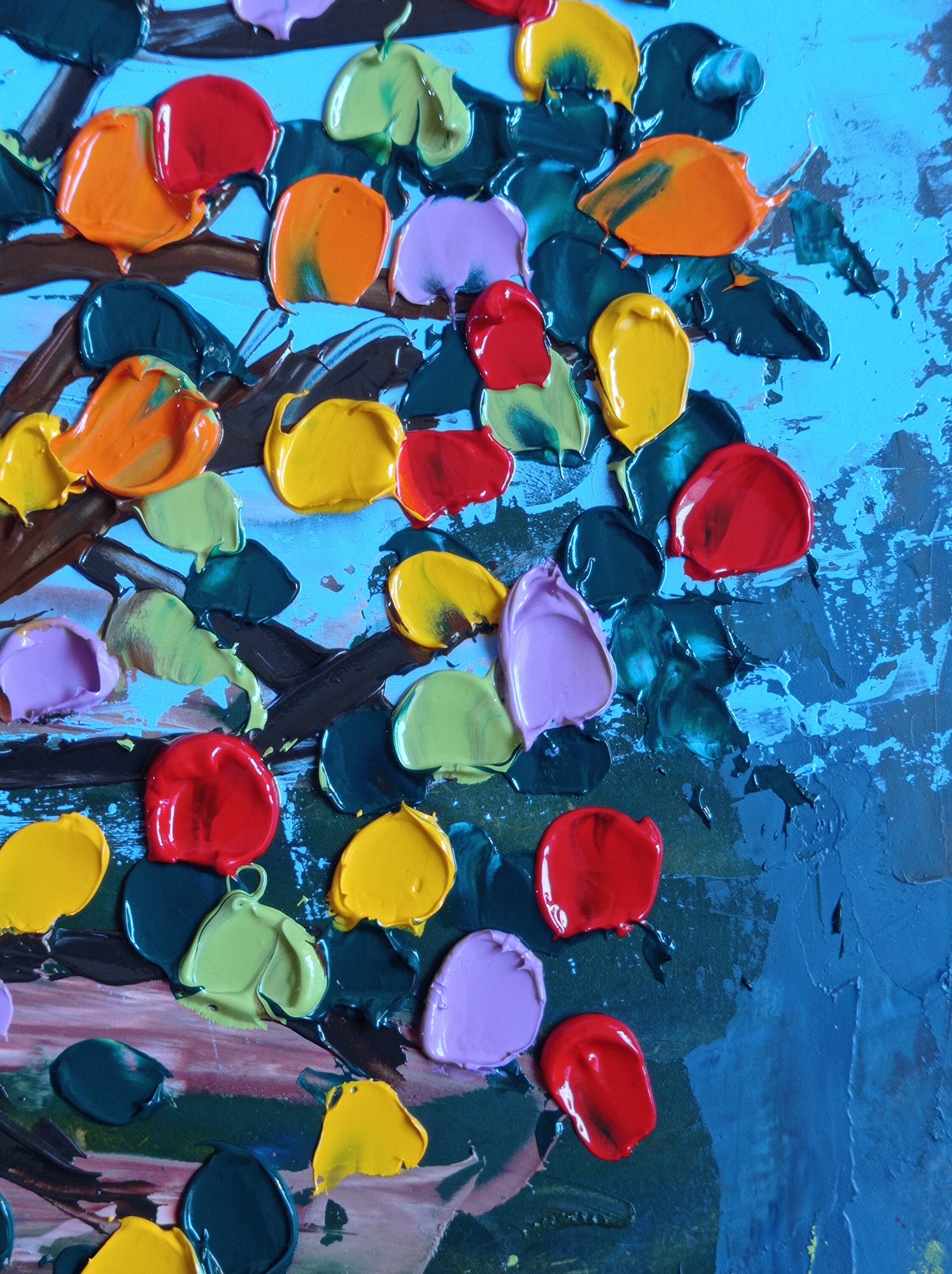 Tree of Life Painting Wall Decor Original Art Bright Tree Tree - Etsy