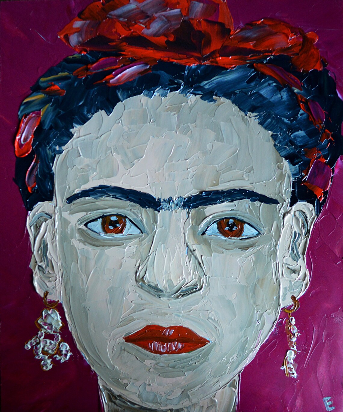 Frida Kahlo Portrait of the Artist Original Art Wall Decor - Etsy