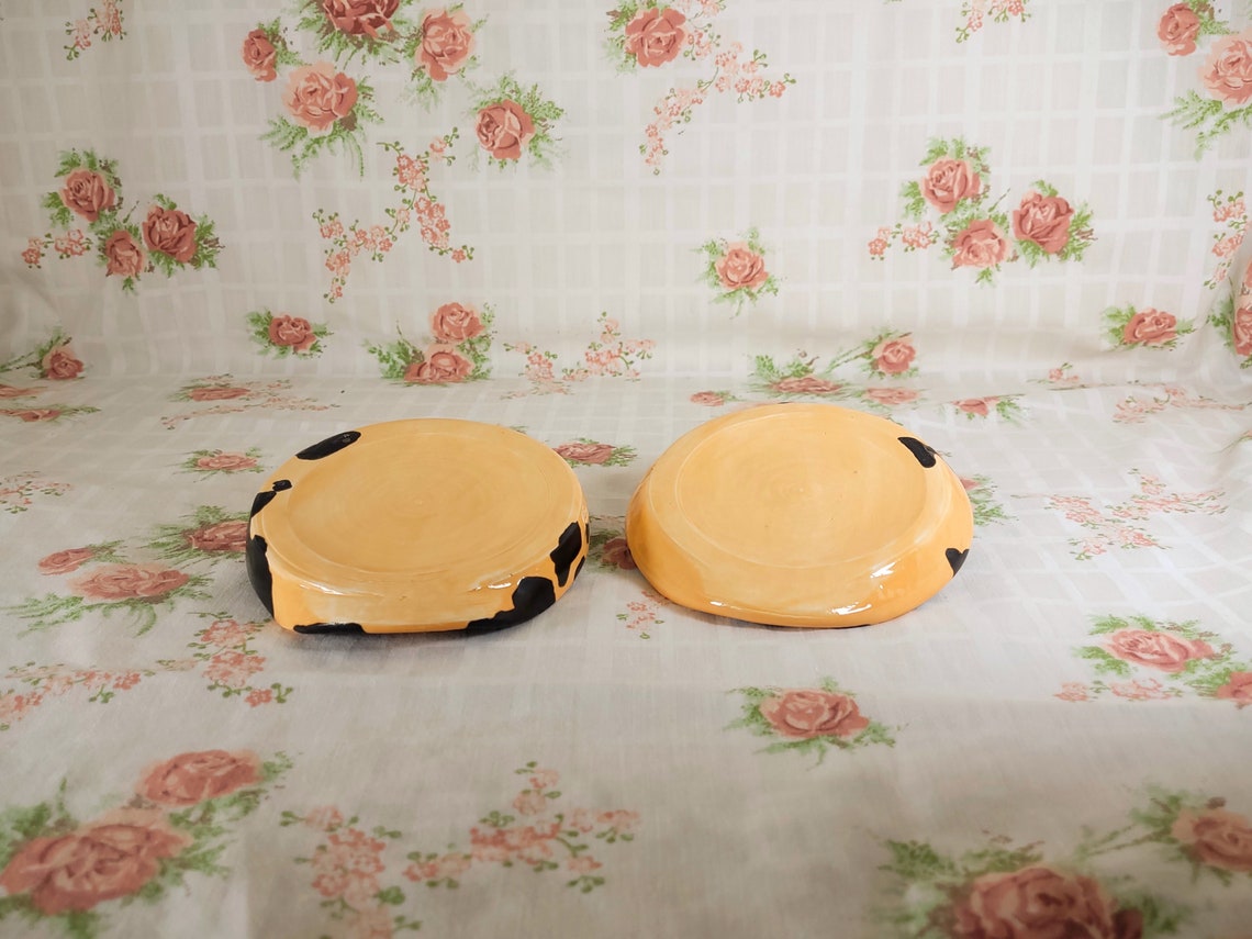 Cow Print Handmad Orange Ceramic Spoon Rest - Etsy