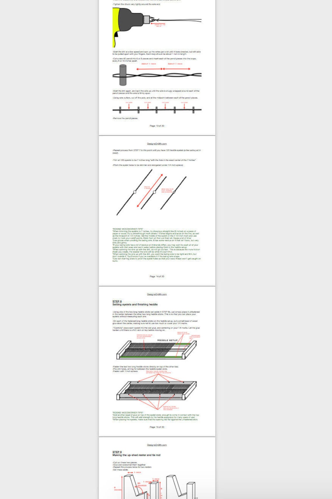 Plans for Building a Rigid Heddle Loom - Etsy
