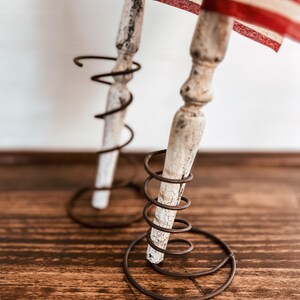 Patriotic Spindles, Spindle Flags, Salvaged Wood Spindle Base ...