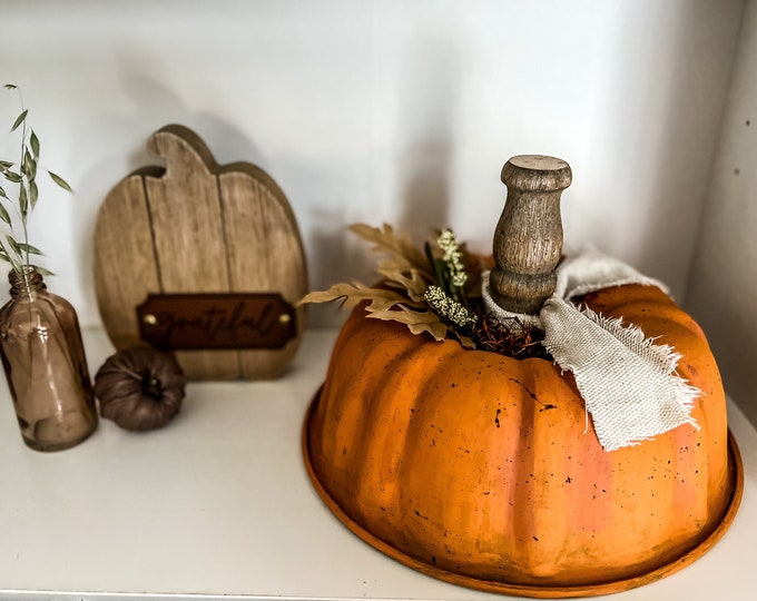 Bundt Pan Pumpkins, Fall Tablescape, Thanksgiving Centerpiece, Vintage ...