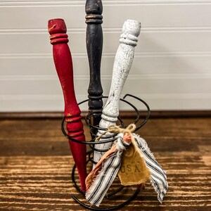 Vintage Inspired Rustic Patriotic Spindles & Springs, Spindle Flags ...