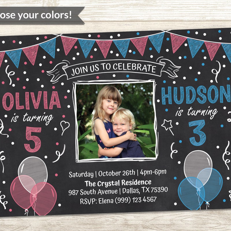 Chalkboard Invites - Etsy