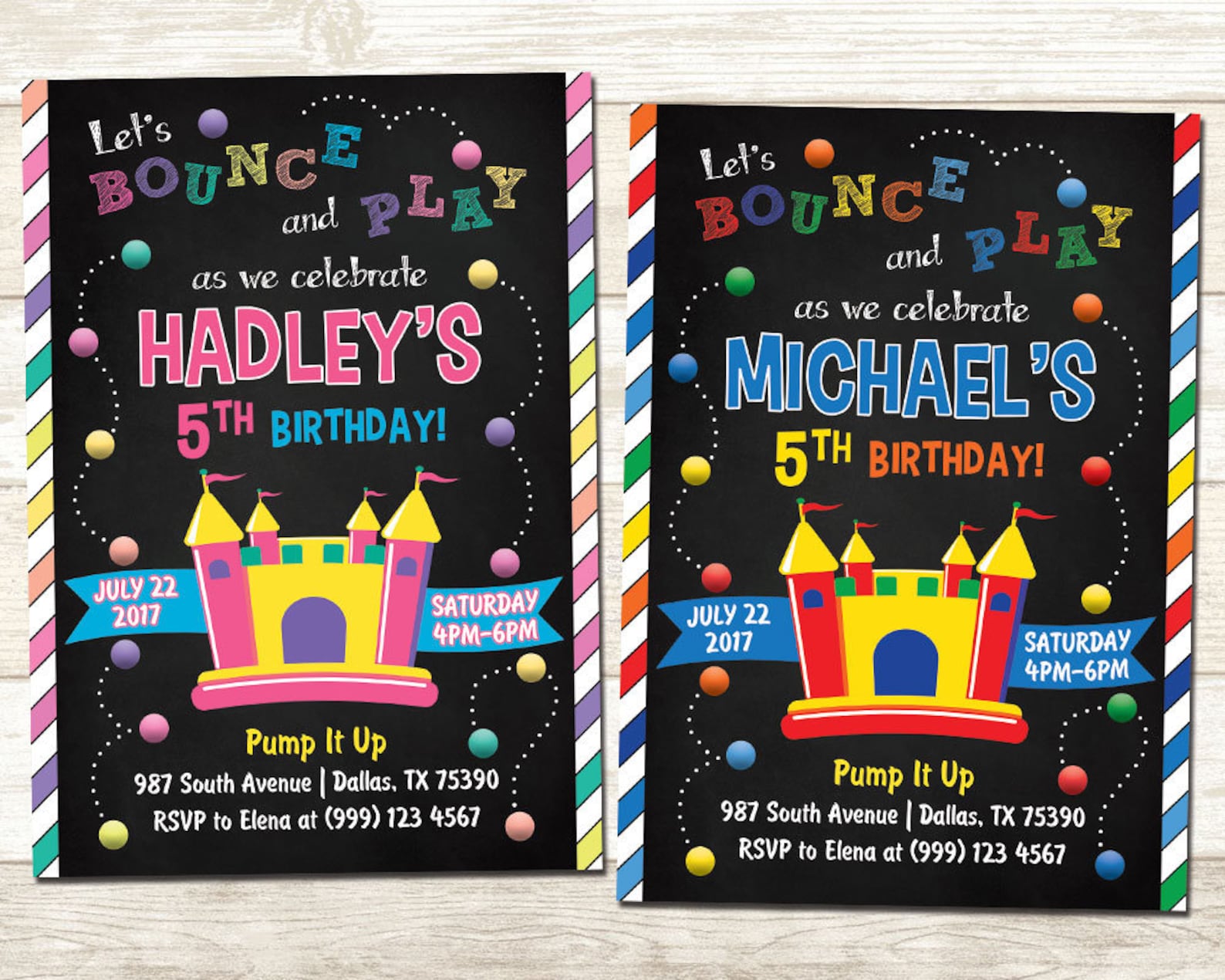 Bounce House Birthday Invitation Bounce House Birthday Party | Etsy