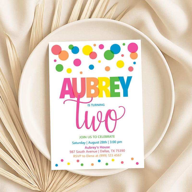 Polka Dot Invites - Etsy