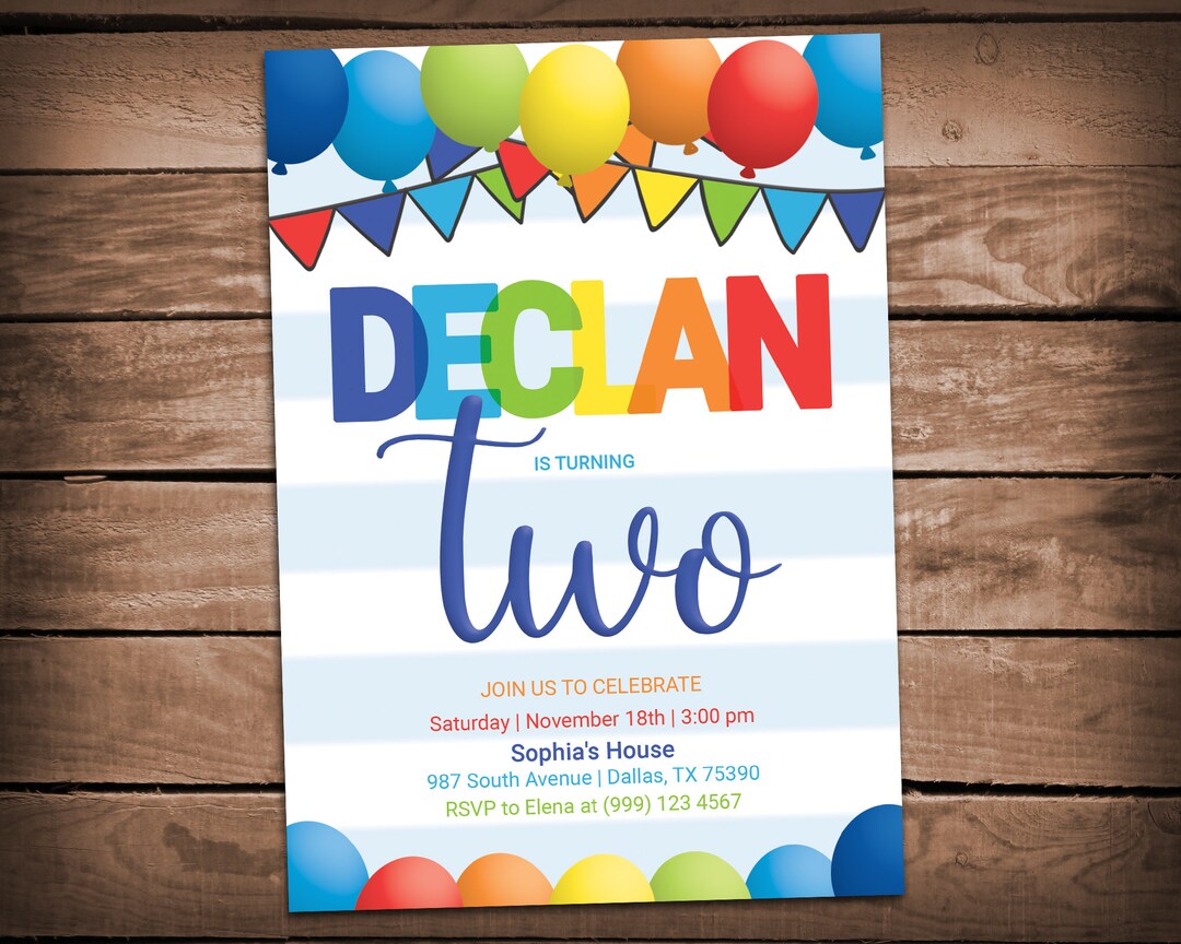 Balloon Party Invitation Balloon Birthday Party Balloon Birthday ...