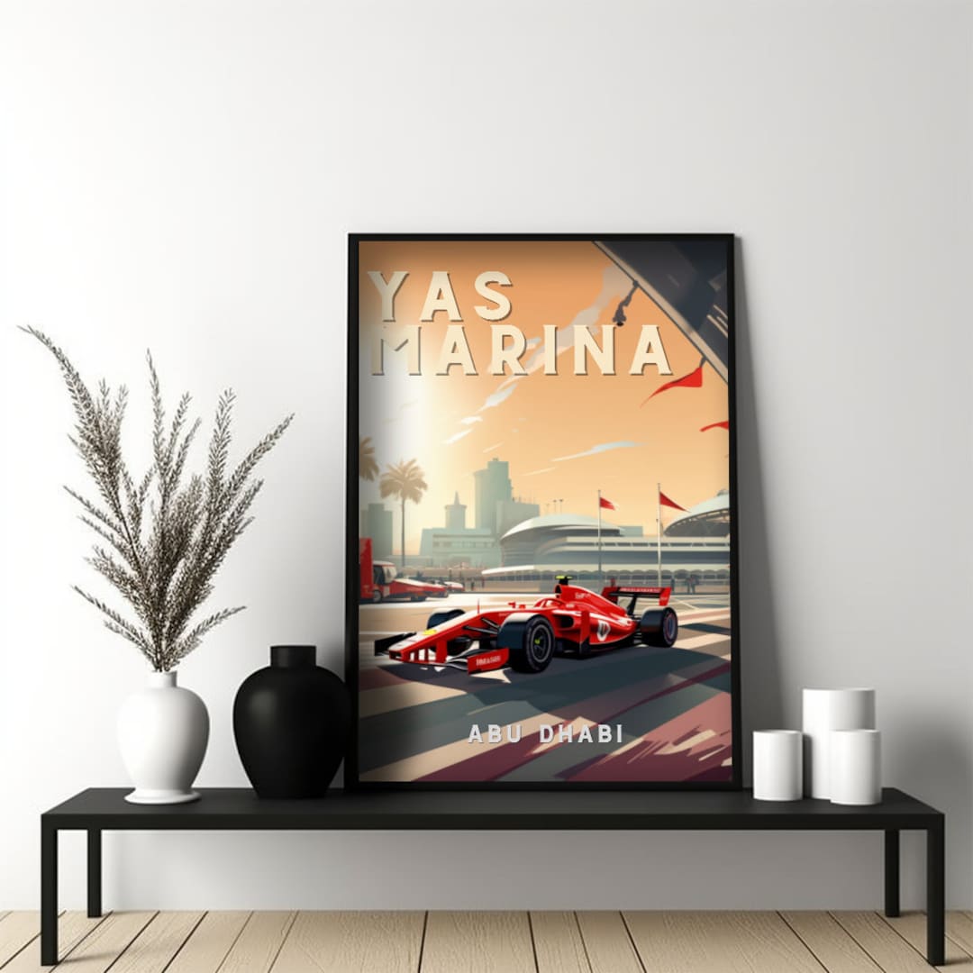 Abu Dhabi Racing Wall Art Racing Art Car Wall Art Racing Car Wall Art ...