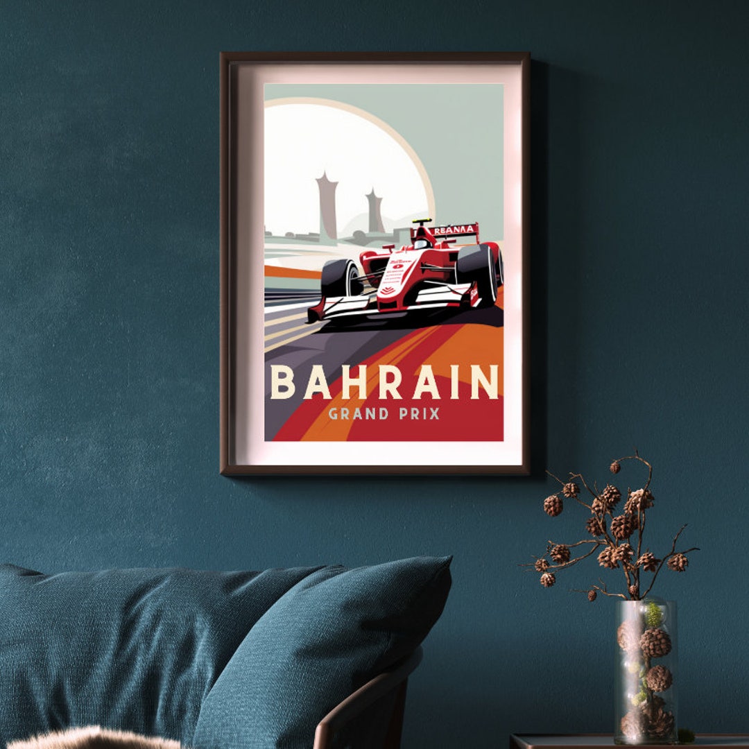 Bahrain GP Racing Wall Art Racing Art Car Wall Art Racing Car Wall Art ...