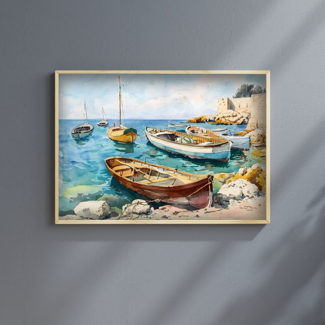 Vintage French Coast Ocean Wall Art France Art Vintage French Decor ...