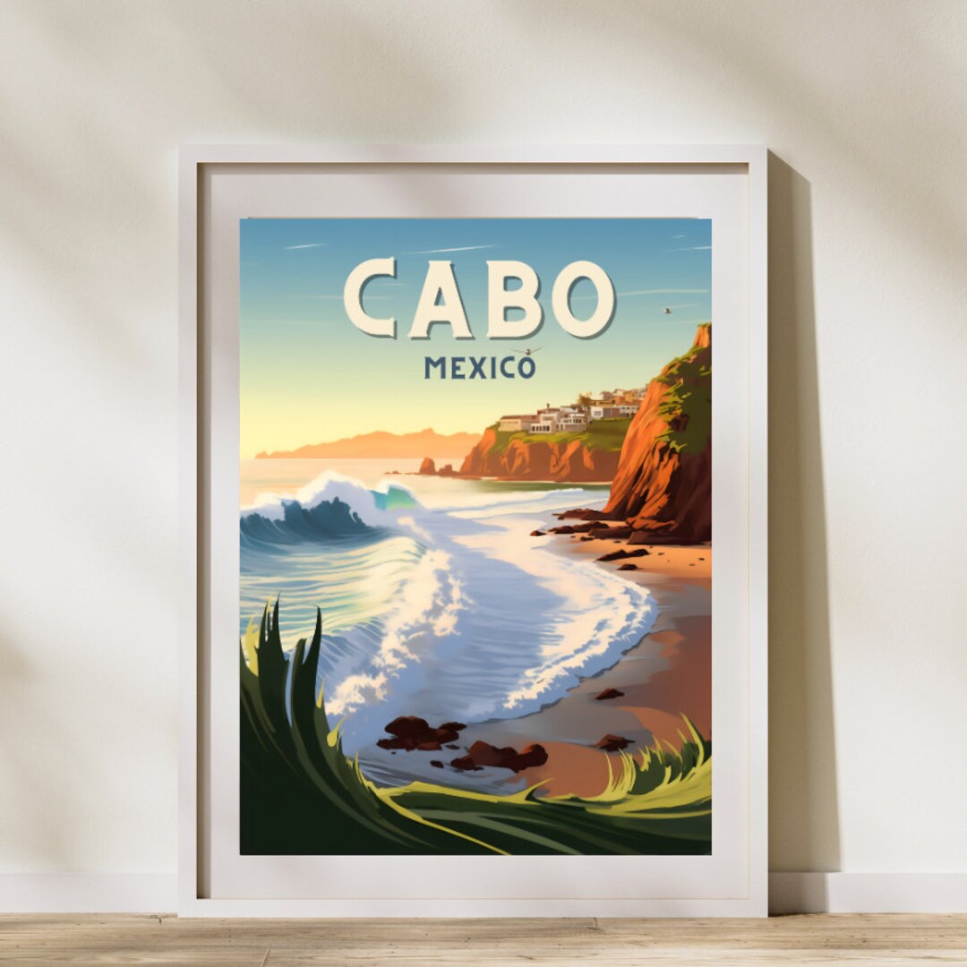 Cabo Mexico Wall Art Beach Decor for Home Decor Minimalist Poster Cabo ...