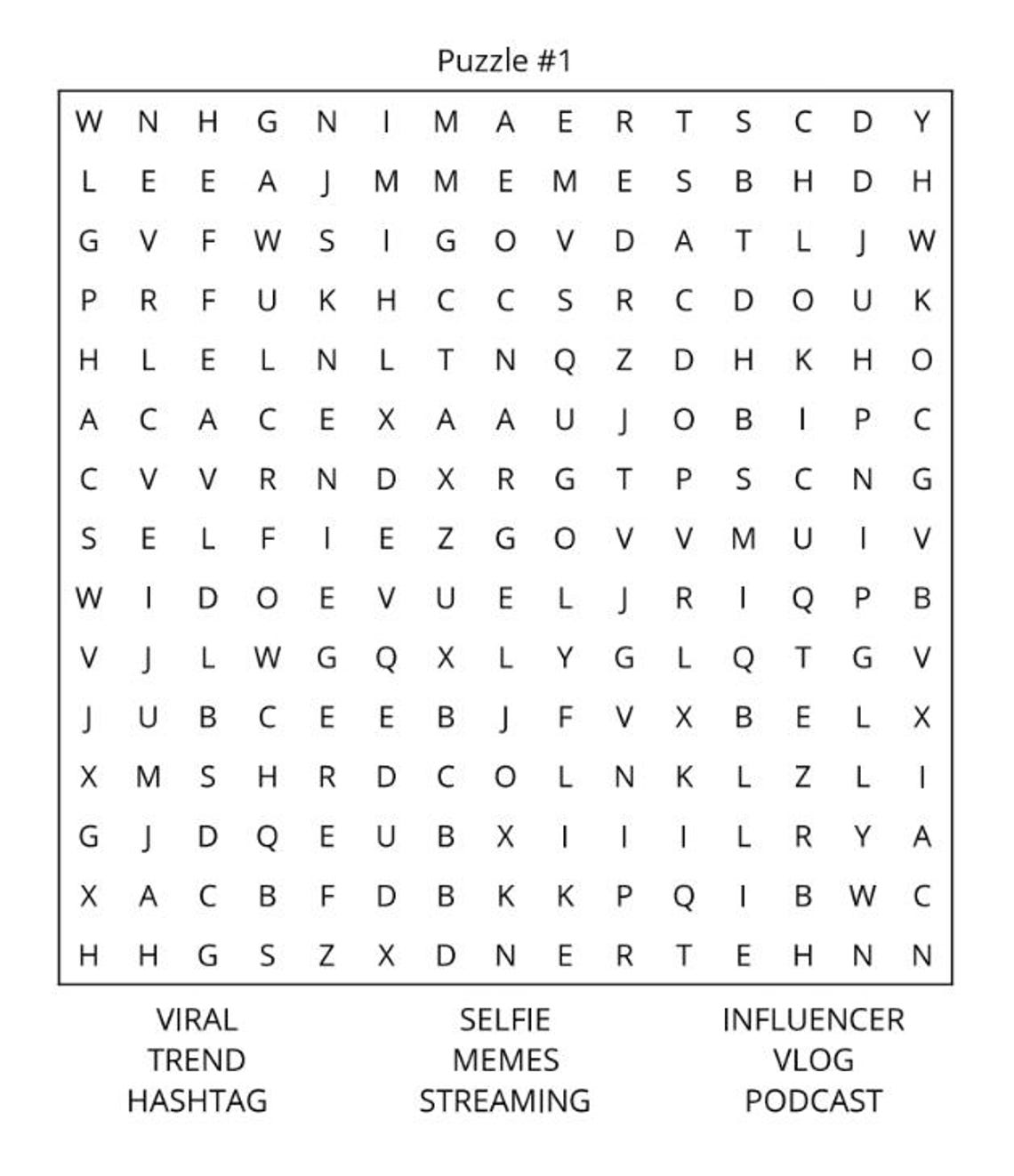 Pop Culture Word Search Puzzle Book for Teens Word Searches With Easy ...