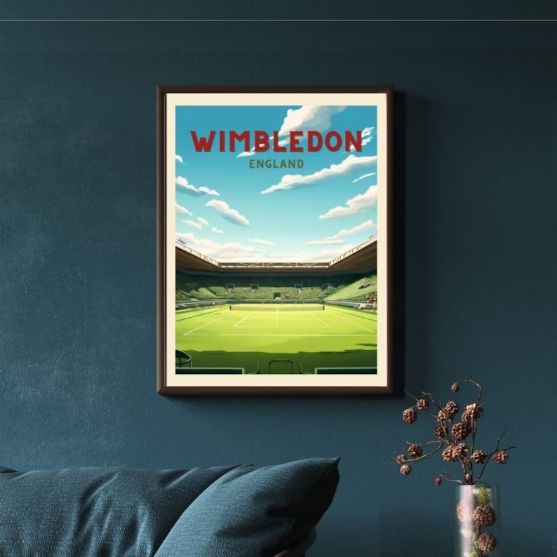 Wimbledon Wall Art Tennis Poster Gifts for Tennis Print Wimbledon ...