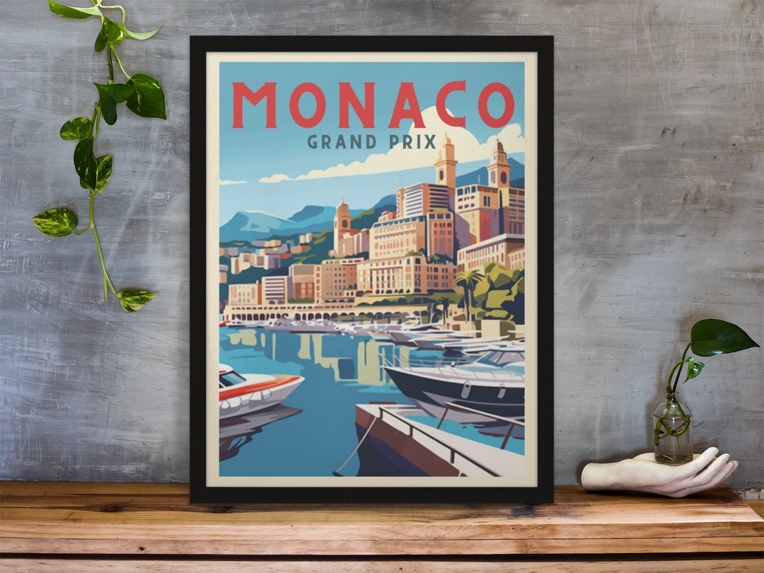 Monaco Racing Wall Art Racing Art Car Wall Art Racing Car Wall - Etsy