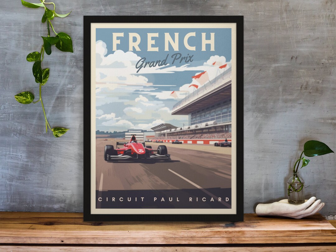 French GP Racing Wall Art Racing Art Car Wall Art Racing Car Wall Art ...