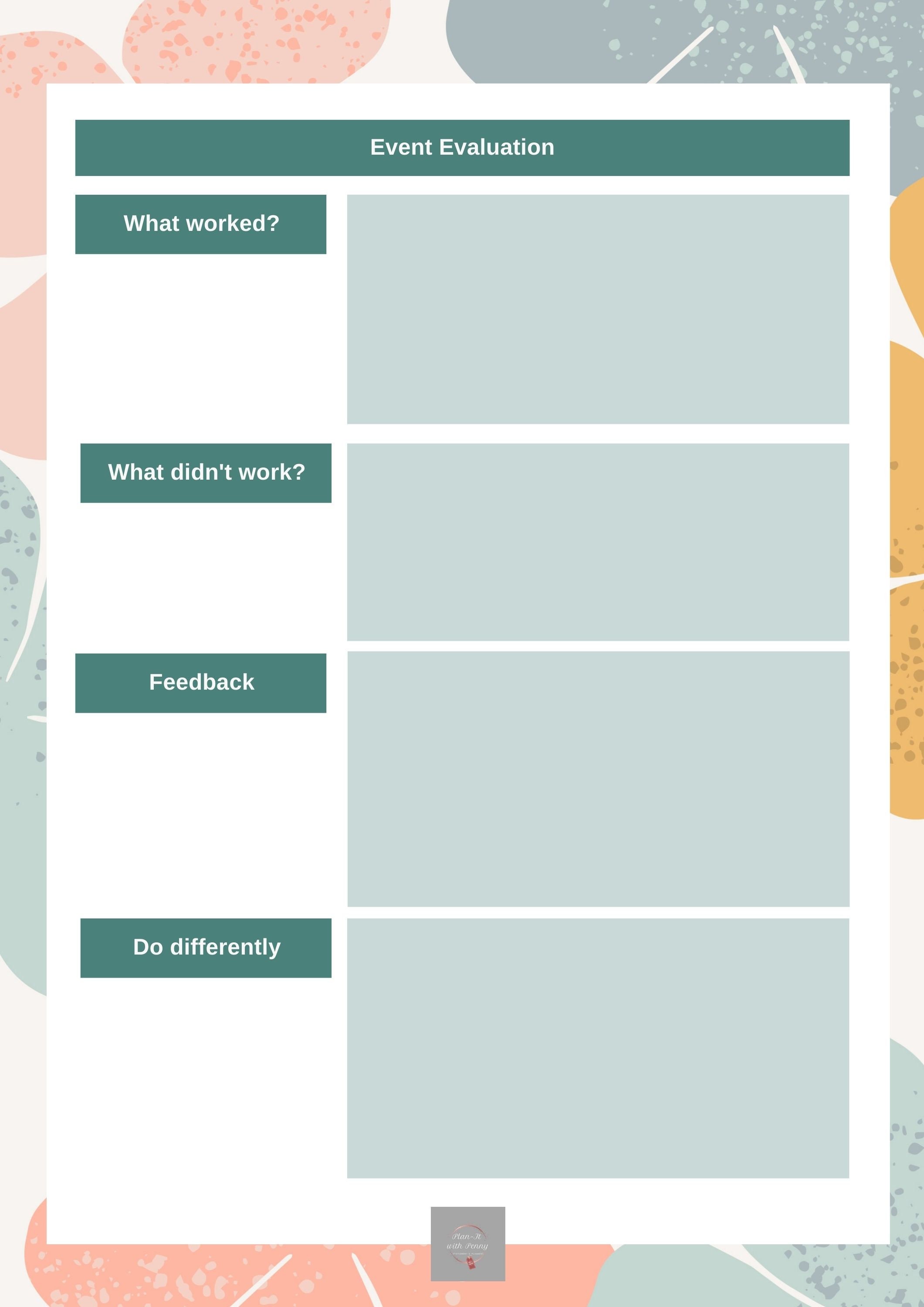 Event Planner Template, Digital Planner Template, A4 Printable Planner ...