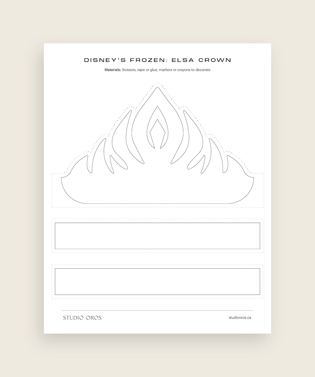 Elsa's Crown From Frozen — Kids Craft - Etsy