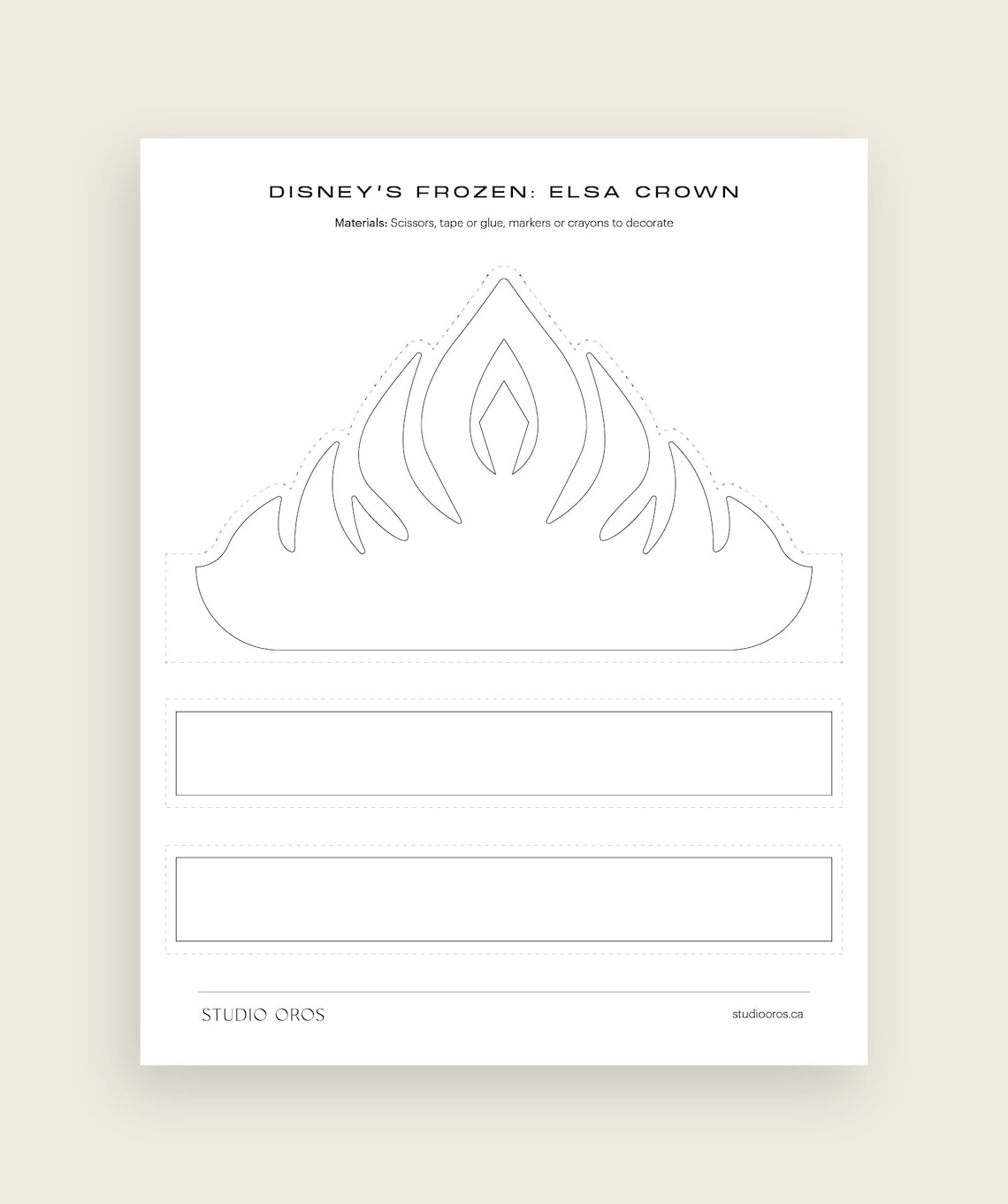 Elsa's Crown From Frozen — Kids Craft - Etsy