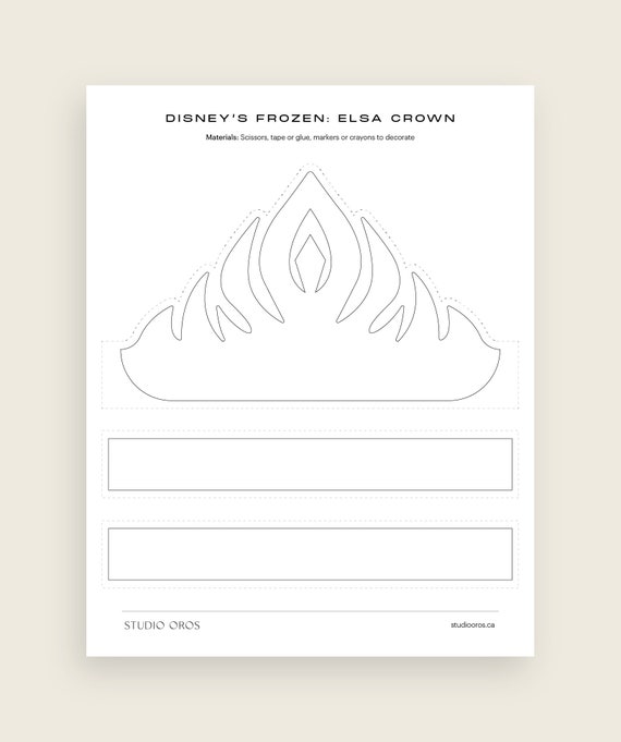 Printable Elsa Crown From Frozen Frozen Princess Elsa Crown Svg Free
