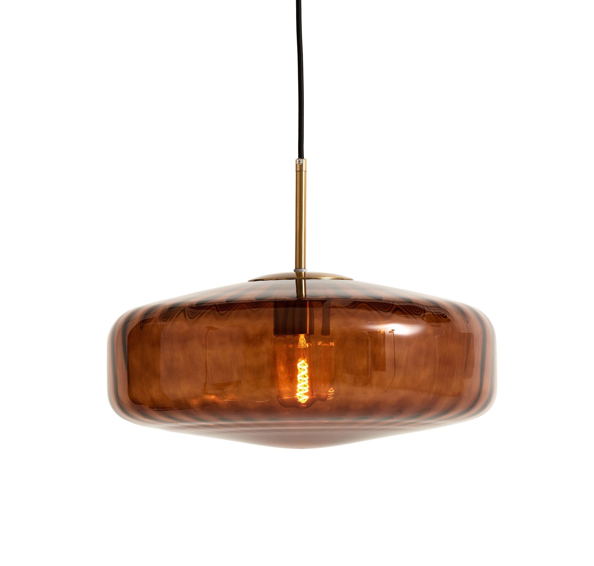 Genevieve Amber Glass Pendant Light - Etsy