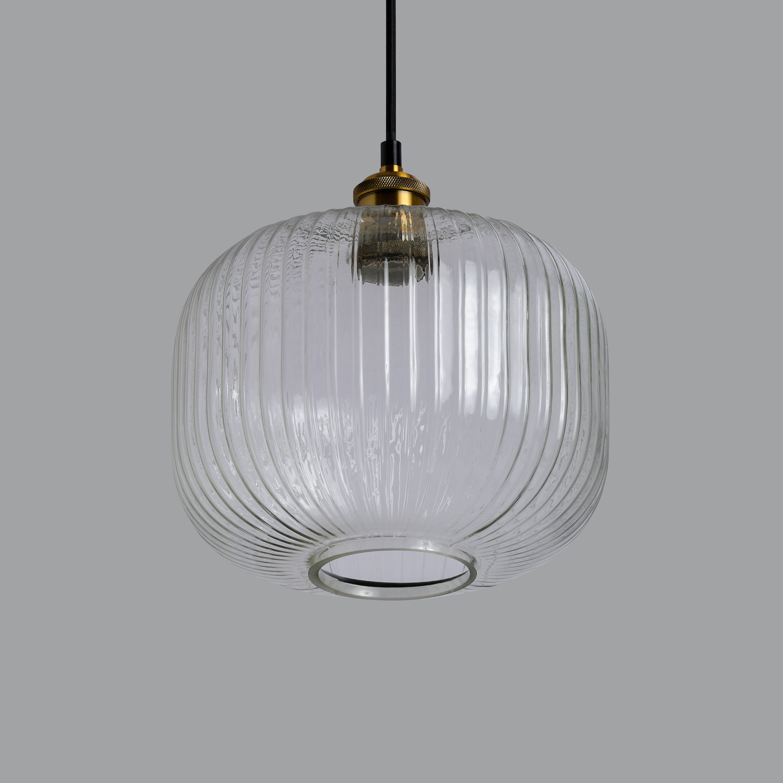 Reeded Glass Pendant Light A - Etsy UK