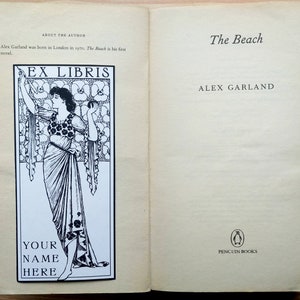 12 Vintage Style Personalised, Ex-libris, Self Adhesive Bookplates ...