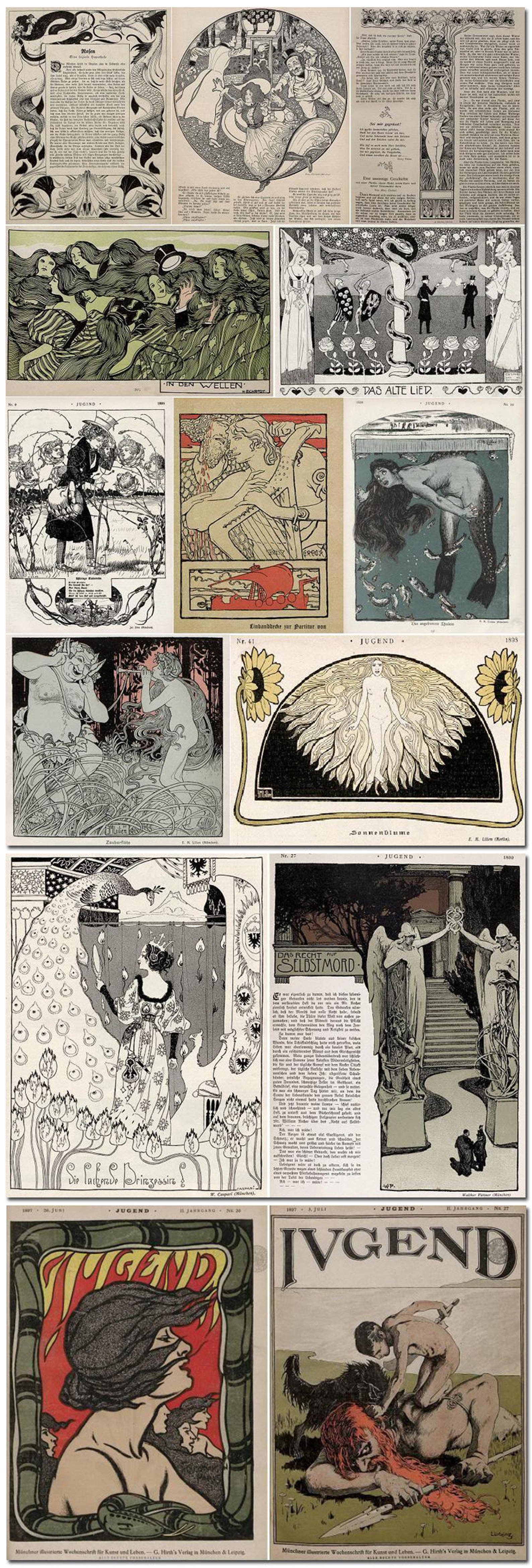 JUGEND Vintage Art Magazines 572 Issues on 2 Dvds ART NOUVEAU ...