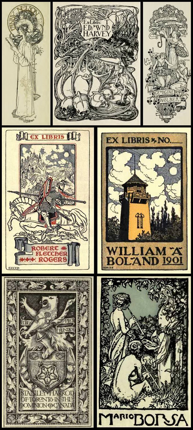EX-LIBRIS 77 Rare Vintage Books on Dvd-rom, Bookplates, Book Plate Art ...
