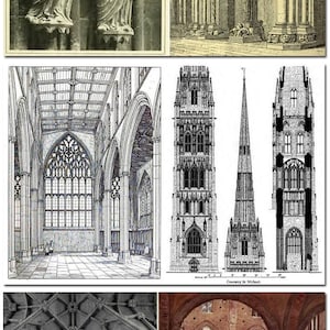 GOTHIC ARCHITECTURE 72 Rare Vintage Books Pdf on DVD Rom! Cathedrals ...