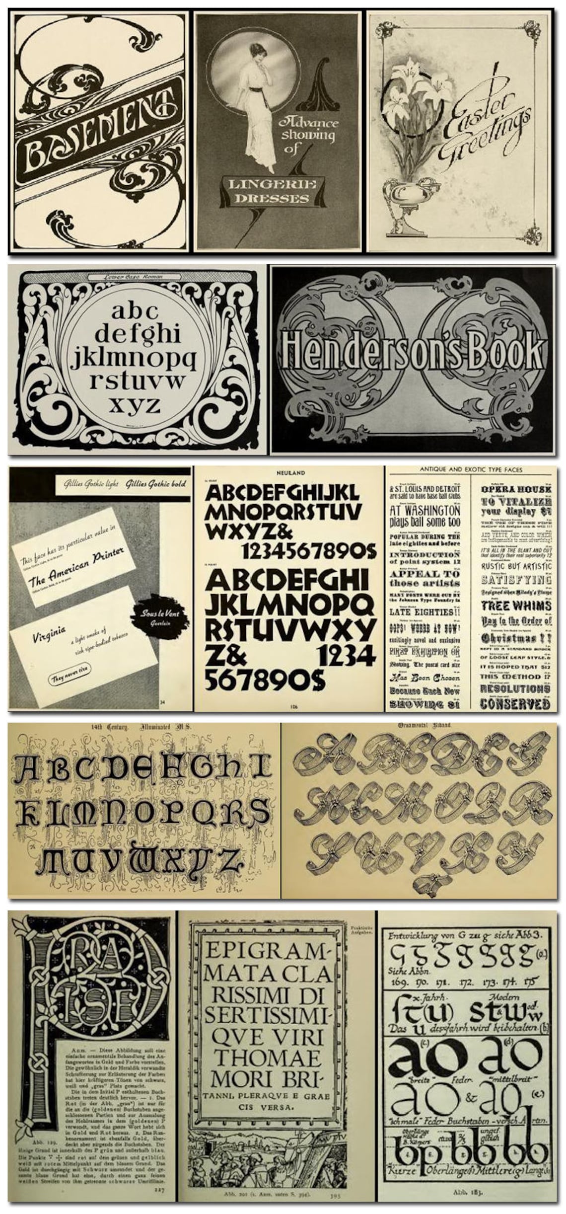 LETTERING, ALPHABETS, Monograms 76 Vintage Books Pdf on Dvd-rom ...