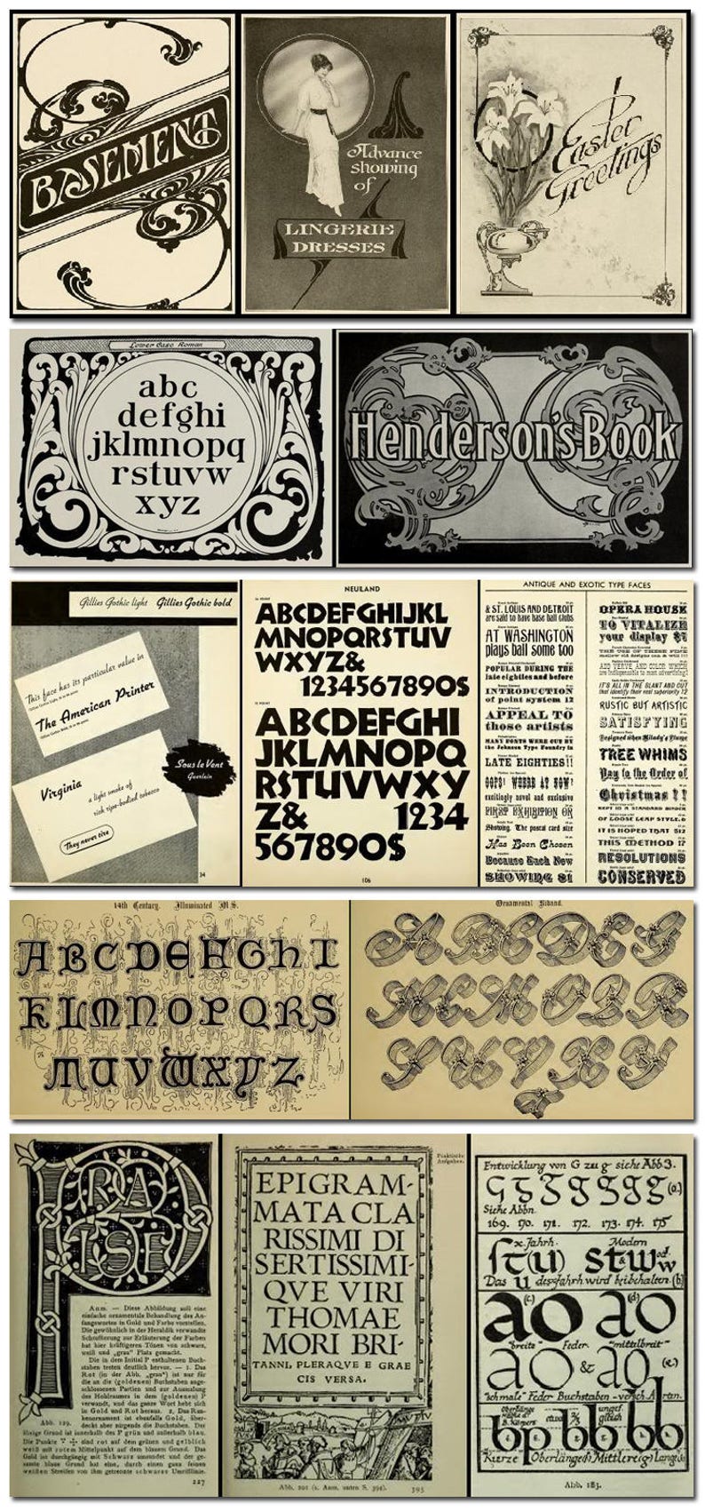 LETTERING, ALPHABETS, Monograms 76 Vintage Books Pdf on Dvd-rom ...