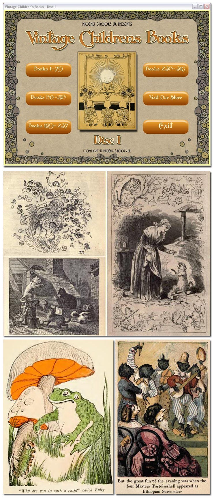 VINTAGE CHILDREN'S Books 622 Illustrated Books 3 Dvd-roms Stories ...