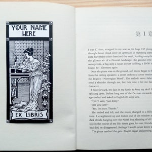 12 Vintage Style Personalised, Ex-libris, Self Adhesive Bookplates ...