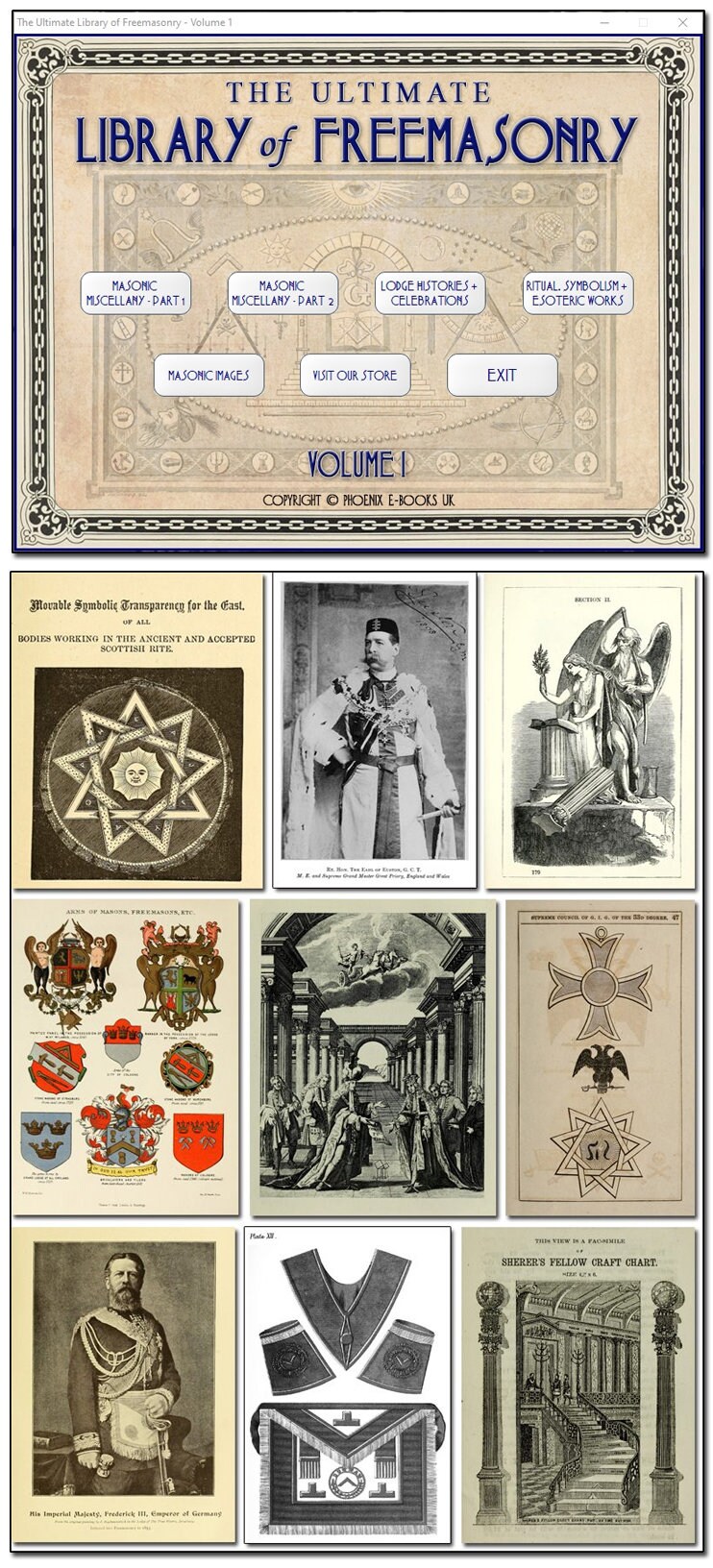 The Ultimate LIBRARY of FREEMASONRY 1163 Masonic Books + 559 Images 4 ...