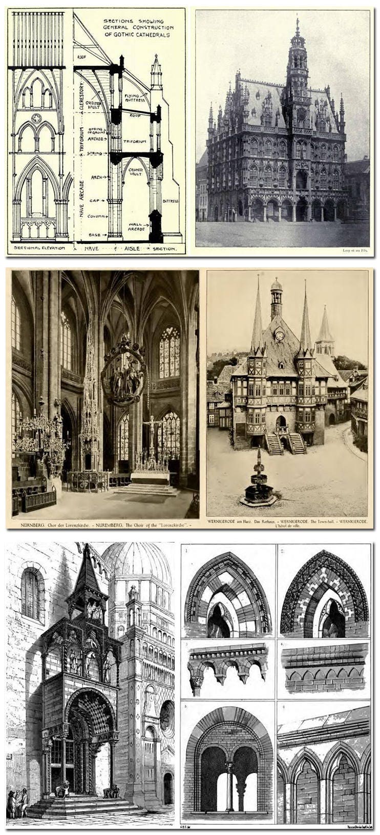 GOTHIC ARCHITECTURE 72 Rare Vintage Books Pdf on DVD Rom! Cathedrals ...