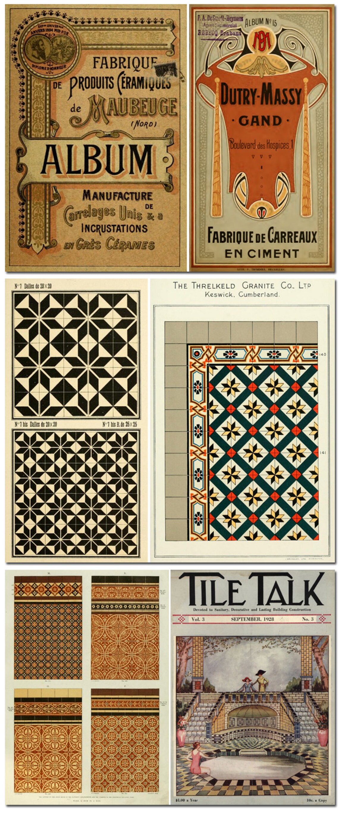 TILES 41 Vintage Trade Catalogues & Books Pdf on Dvd-rom Tiling, Mosaic ...