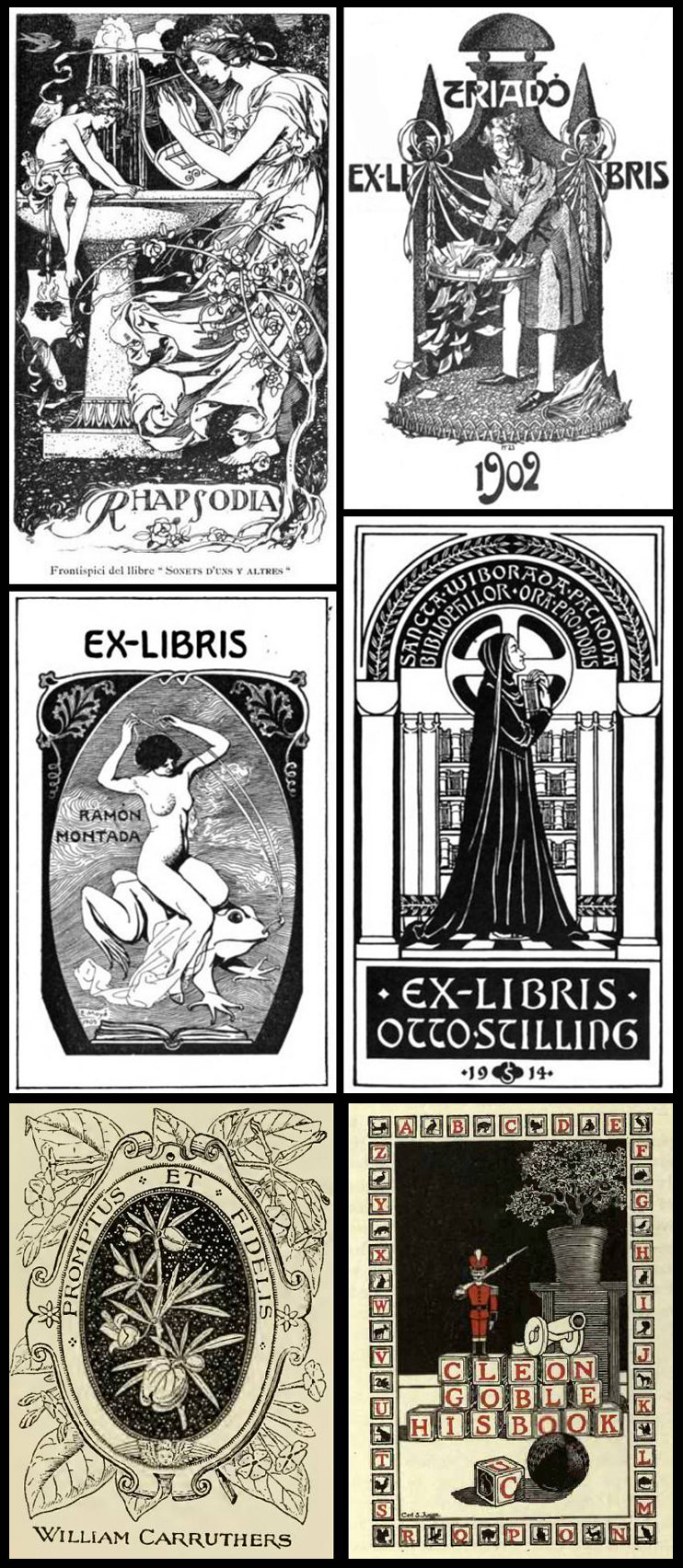 EX-LIBRIS 77 Rare Vintage Books on Dvd-rom, Bookplates, Book Plate Art ...