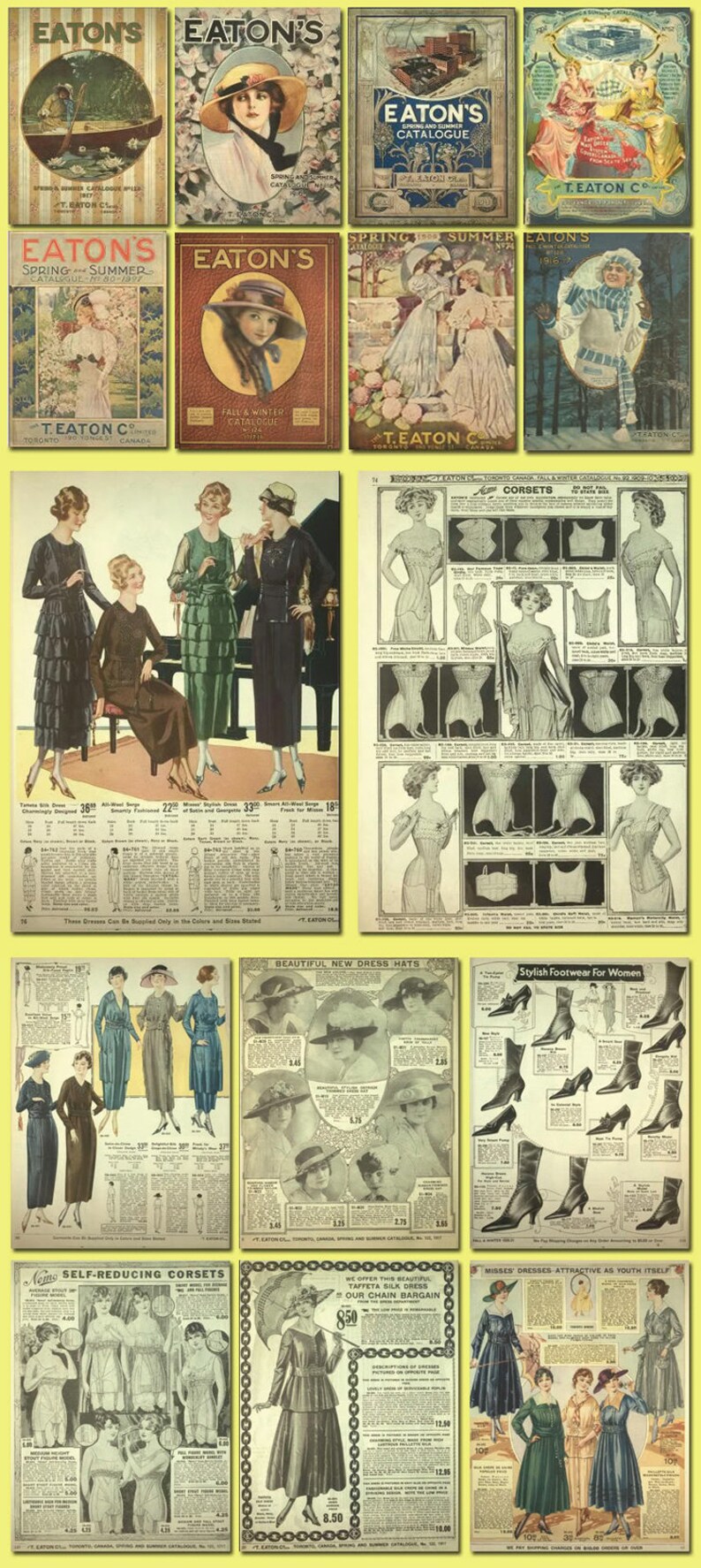 60 VINTAGE FASHION / Department Store Catalogues on DVD! Eatons Catalog ...